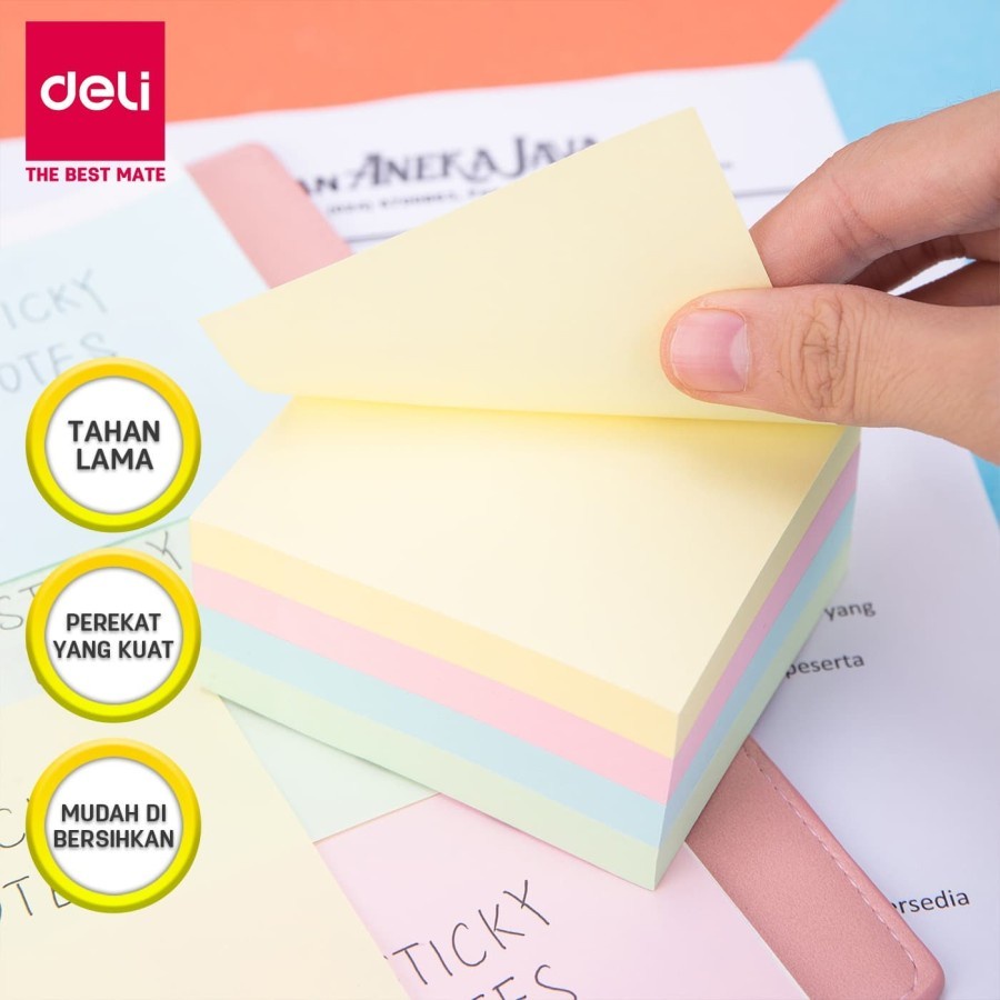 Jual Deli Sticky Notes 100 lembar EA01703 Memo | Shopee Indonesia
