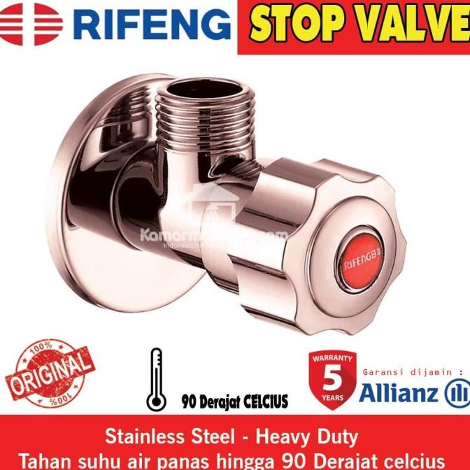 Jual Rifeng Angle Valve Stop Kran Cabang Valve Water Heater Wastafel Wc ...