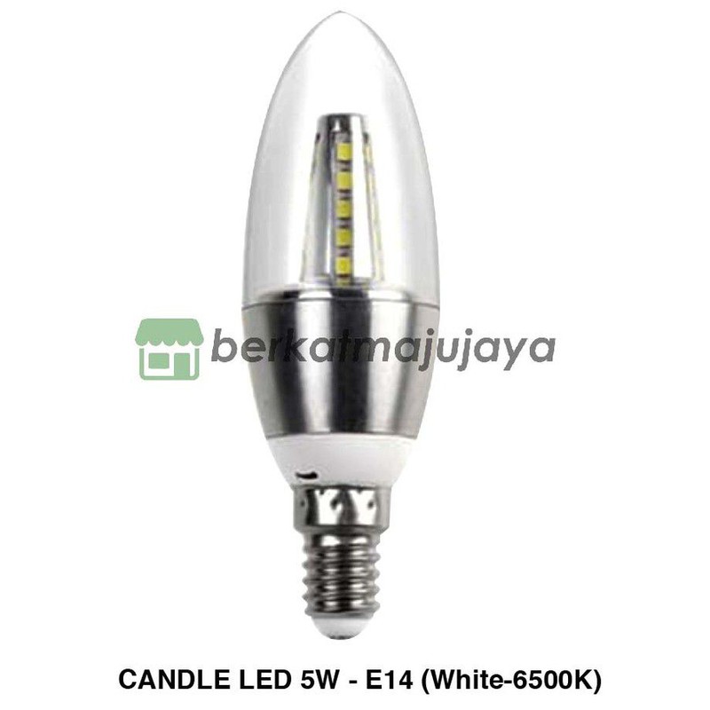 Jual CANDLE LED, LAMPU LILIN, LAMPU HIAS, CANDLE LED 5 WATT, CANDLE E14 SINAR PUTIH 6500K ...