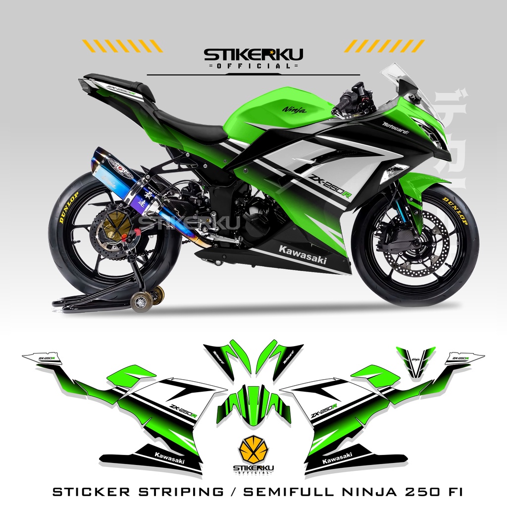 Jual STRIPING NINJA250 FI / STICKER / STOCK DECALS / SEMI FULL / STIKER ...