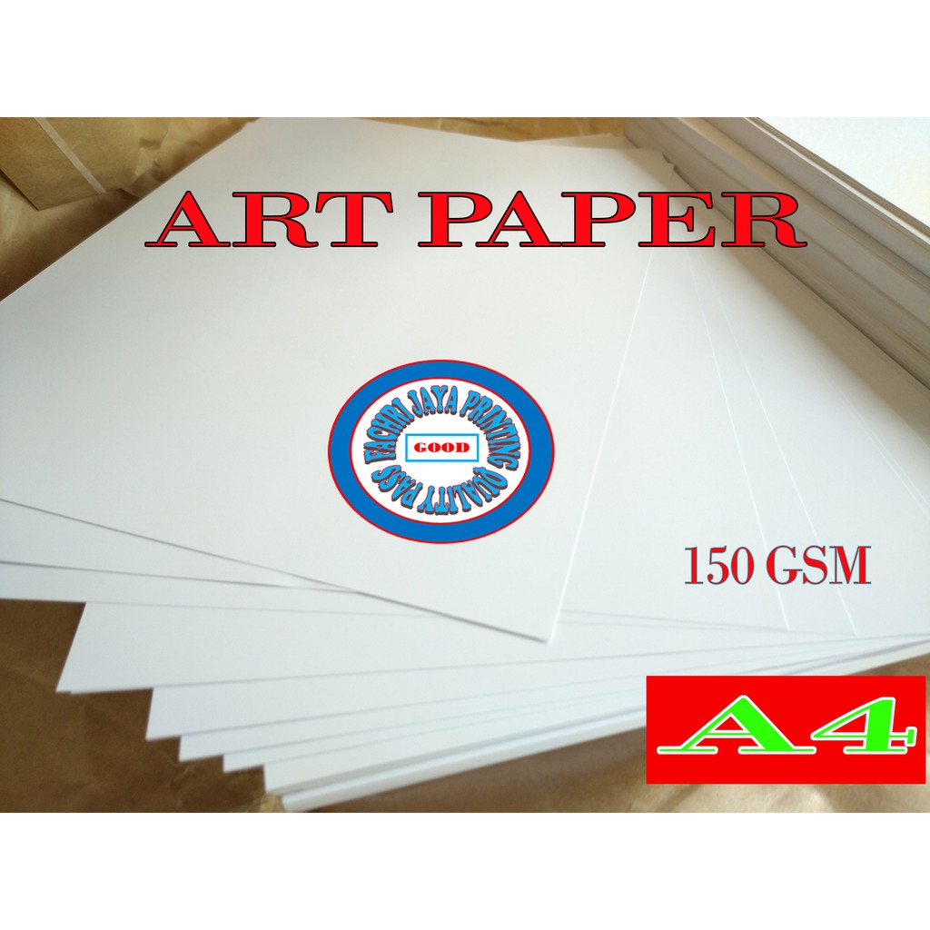 Jual KERTAS ART PAPER 150 GSM A4 ISI 100 PCS / LEMBAR PREMIUM QUALITY ...