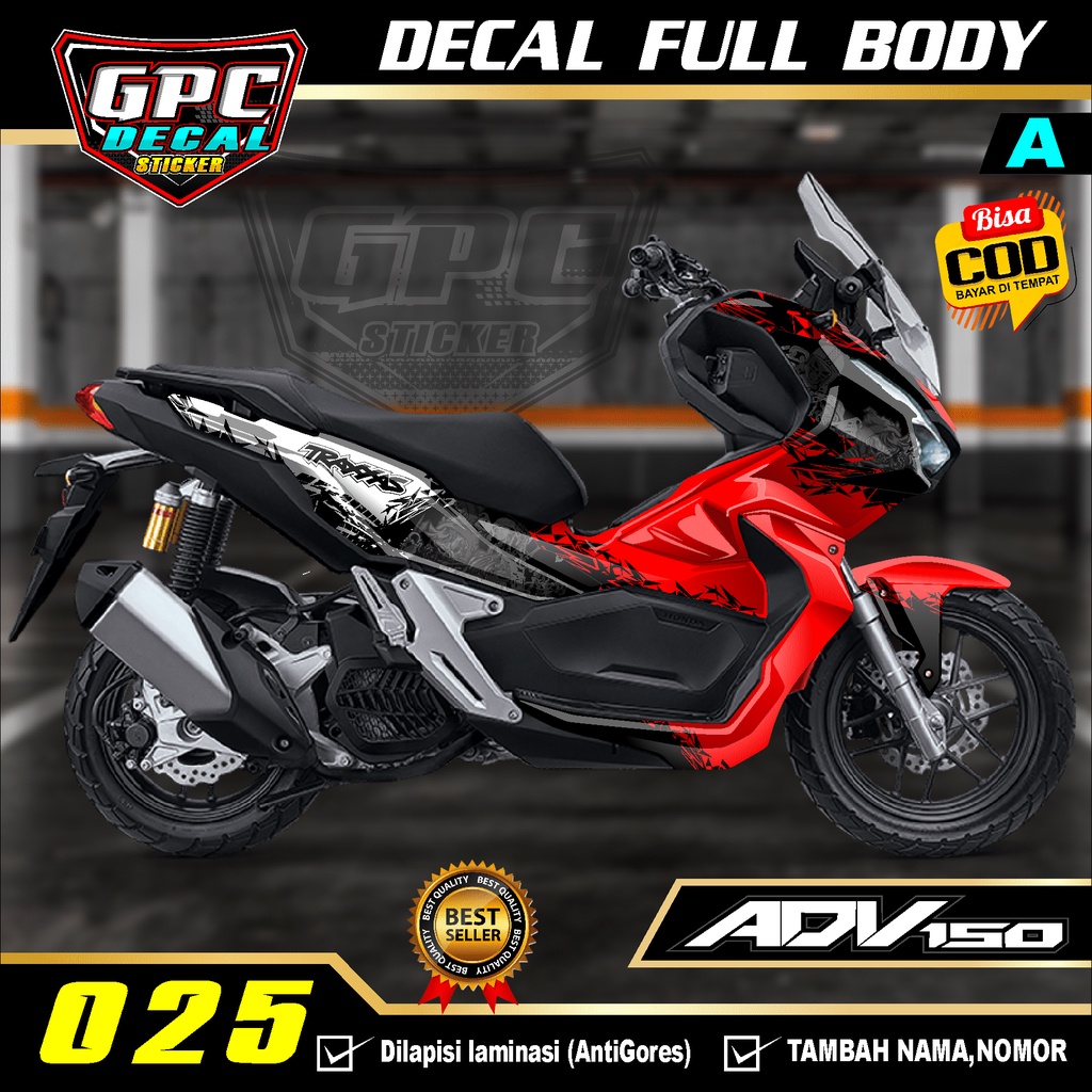 Jual Decal Sticker Fullbody Honda Adv 150 -Variasi List Motor Desain Bercak Minimalis GPC 025 ...