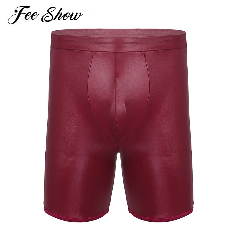 Jual Import 2019 Mens Wetlook Faux Leather Sissy Panties Low Rise
