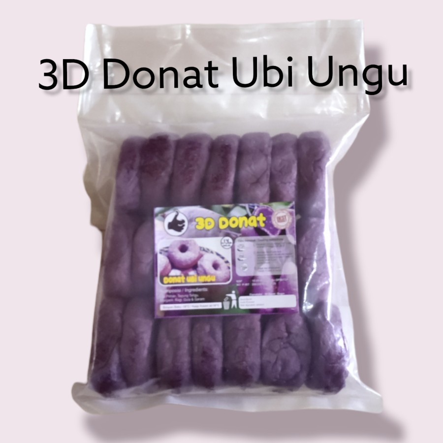 Jual Donat Ubi Ungu 3D Donat Beku Frozen isi 20pcs | Shopee Indonesia
