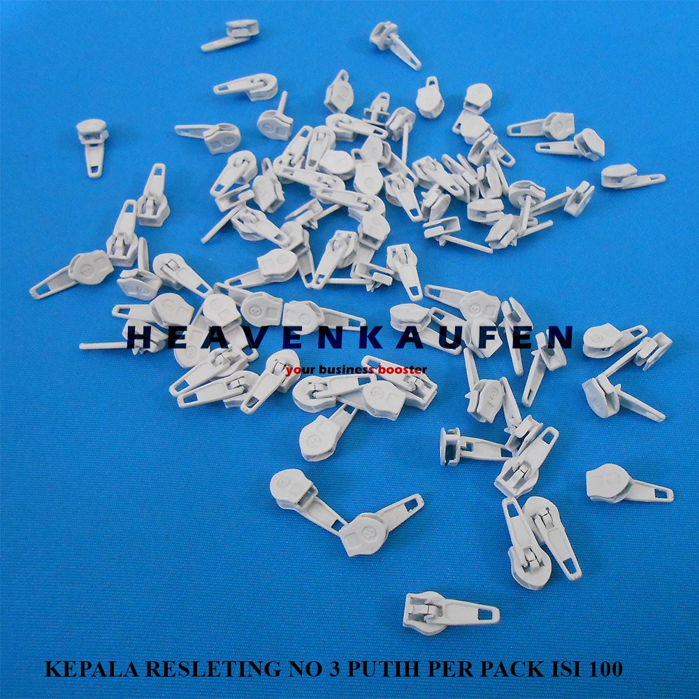 Jual Kepala Resleting Zipper Head Kecil No 3 Warna Putih Murah Harga ...
