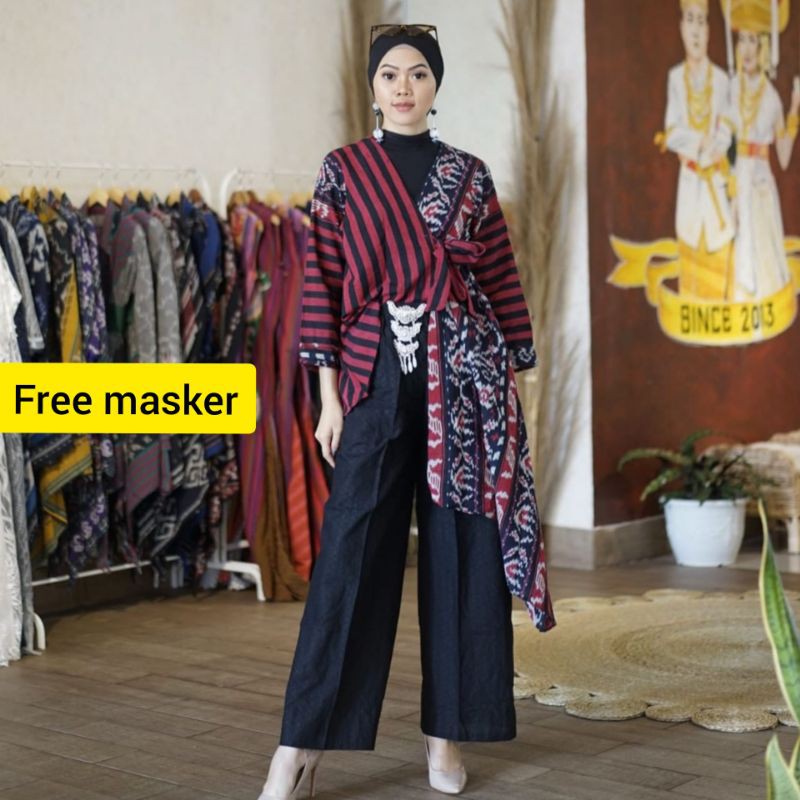 Jual outer tenun outer etnik baju tenun lurik baju stelan atasan tenun ...