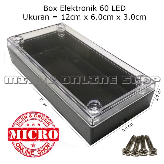 Jual Box Elektronik 60 LED + Baut Box Plastik Box Hitam aad321 | Shopee ...