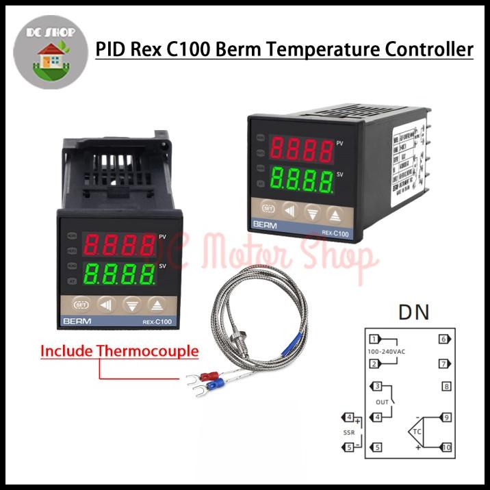 Jual Pid Rex C100 Temperature Thermostat Thermocouple Controller Output ...