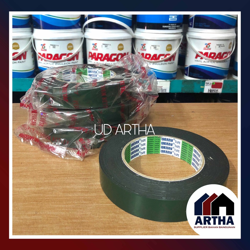 Jual Isolasi Double Tape Foam Hijau Berry / Doubletape Hijau - 1 pcs ...