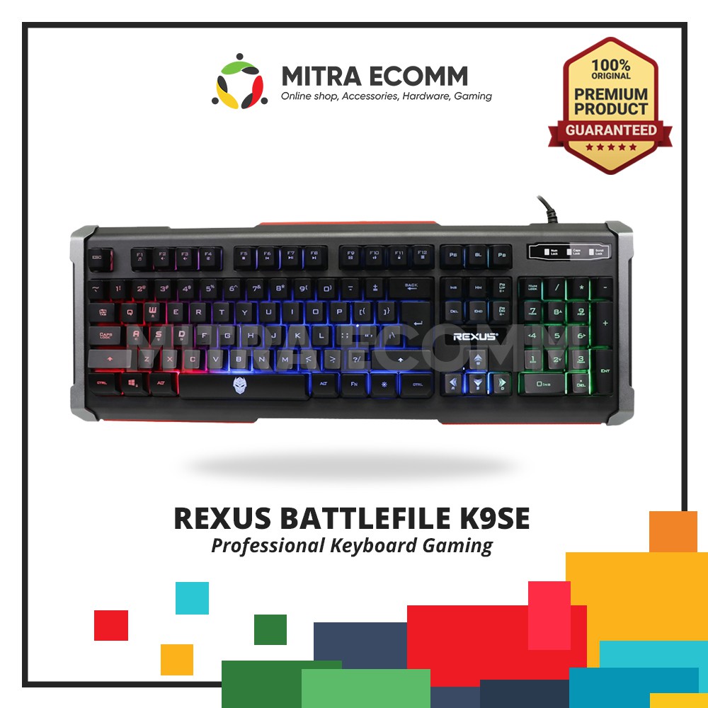 Jual Rexus K9SE Battlefire Professional Keyboard Gaming | Shopee Indonesia