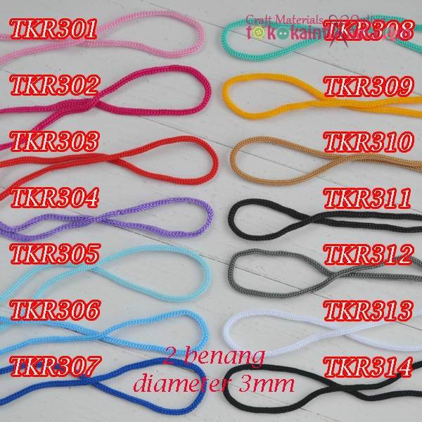 Jual Tangan-Kerajinan- Tkr3 Tali Kur 2 Benang Diameter 3Mm (Per Meter ...