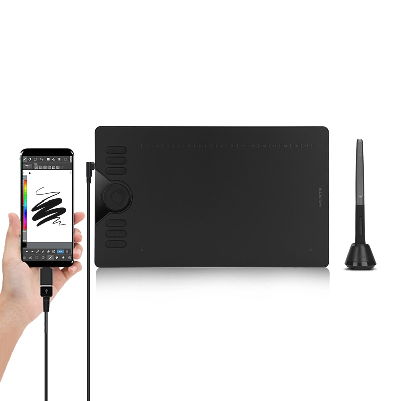 Jual Drawing Tablet Alat Gambar Digital Huion 8192 Levels Graphic Hs610 ...