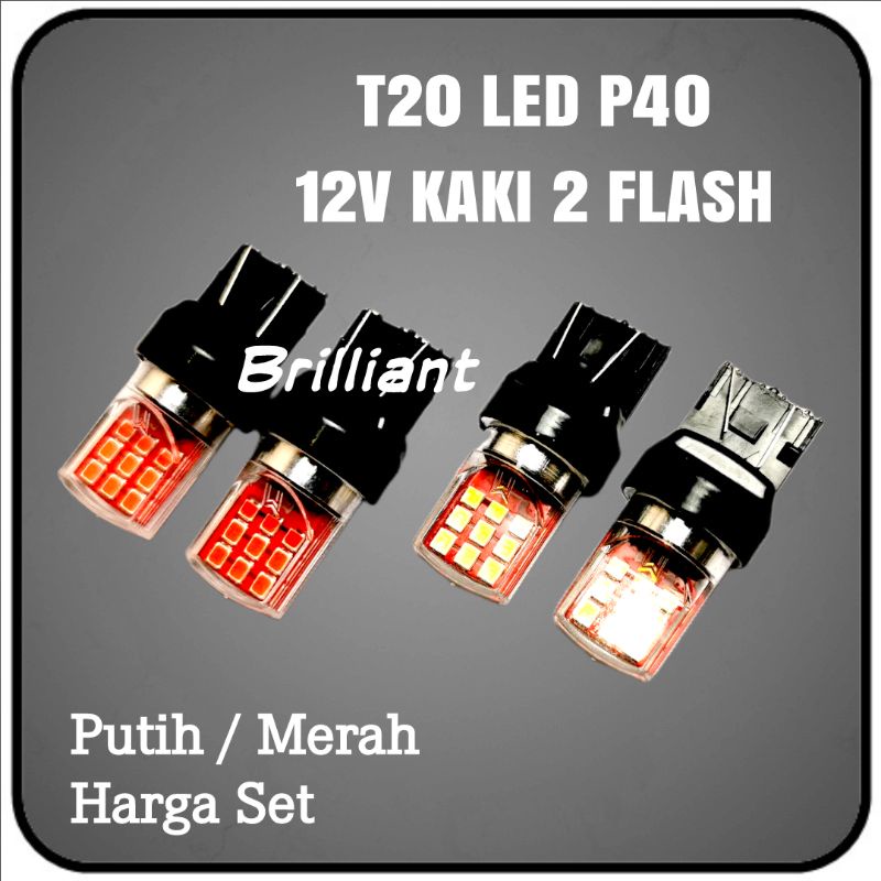 Jual Lampu Stop Rem T20 Tancep LED - 12V Kaki 2 - Blitz Flash Rem ...