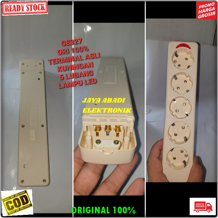 Jual G327 ORIGINAL TERMINAL 5 LUBANG SOCKET LAMPU LED COLOKAN LISTRIK ...