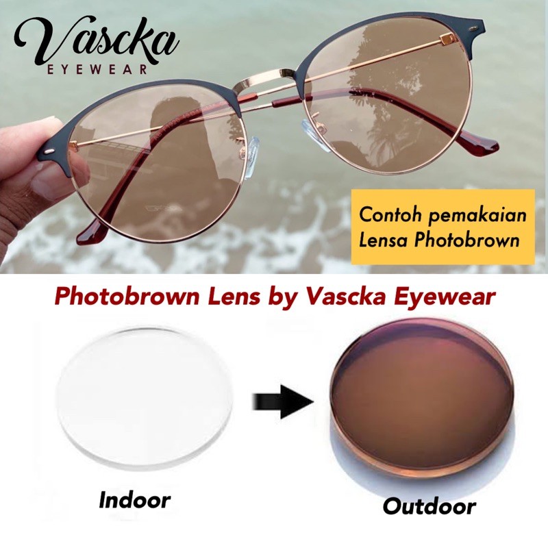 Jual Vascka Eyewear - Lensa Photobrown Anti Radiasi / Lensa Minus 0-4 ...