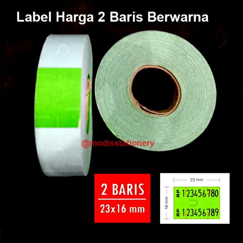 Jual stiker label harga 2 baris hijau | Shopee Indonesia