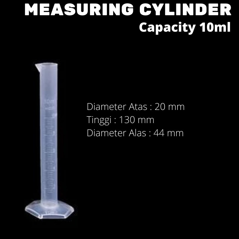 Jual Gelas Ukur LAB TABUNG Plastik Measuring Cylinder 10ml | Shopee ...