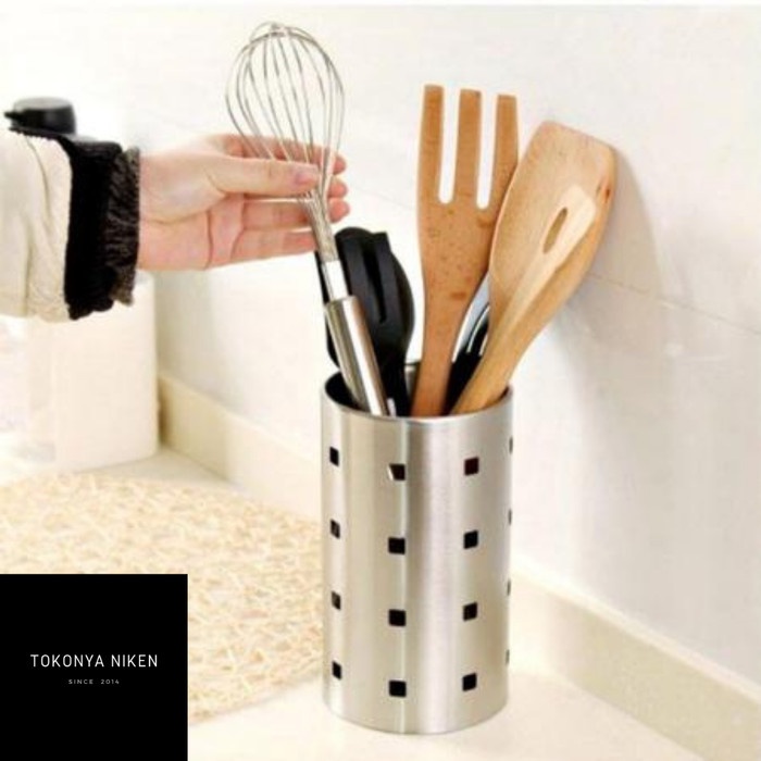 Jual Tempat Sendok Stainles Garpu cutlery holder utensil holder MS17 ...