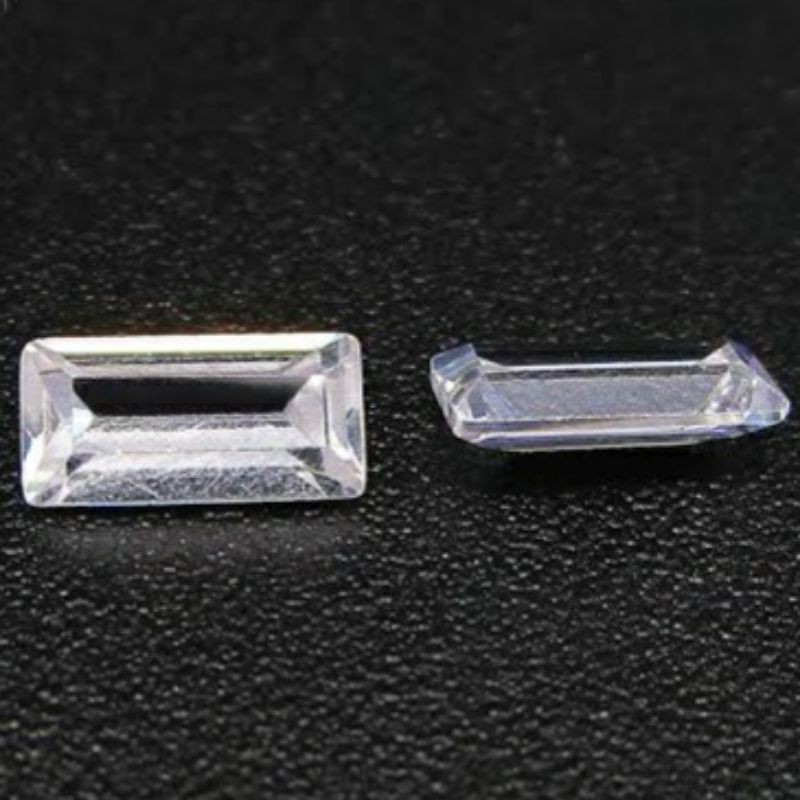 Jual Batu Permata Sirkon 2x4 mm Cubic Zirconia AAA White Baguette Cut | Shopee Indonesia
