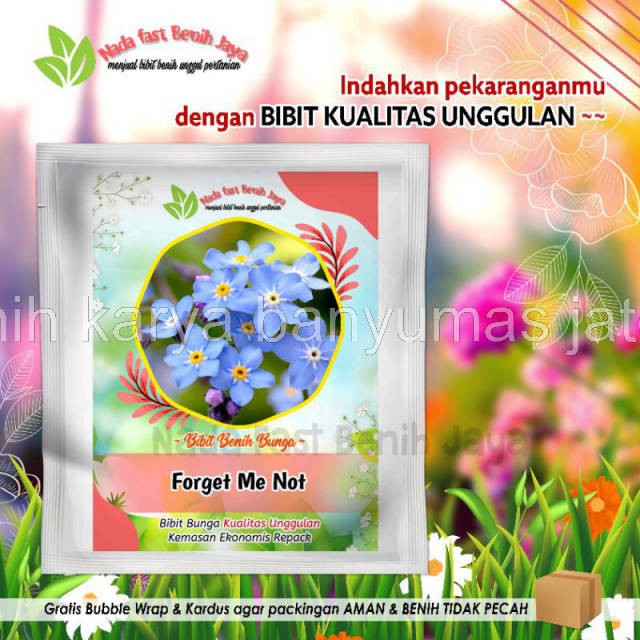 Jual Benih bunga - bibit biji bunga Forget Me Not ( 25 Biji Nada fast ...