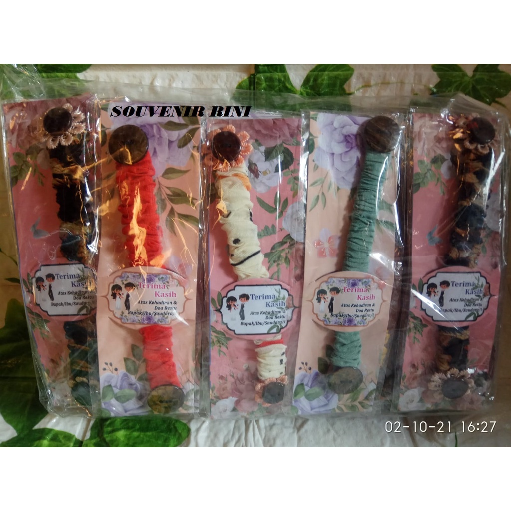 Jual souvenir pernikahan konektor masker kain kemas alas sheby 50 pcs ...
