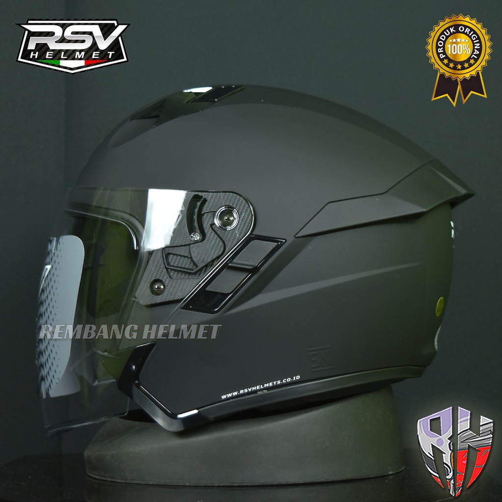 Jual HELM RSV SV300 SOLID BLACK DOFF ORIGINAL, RSV HELMET OFFICIAL ...