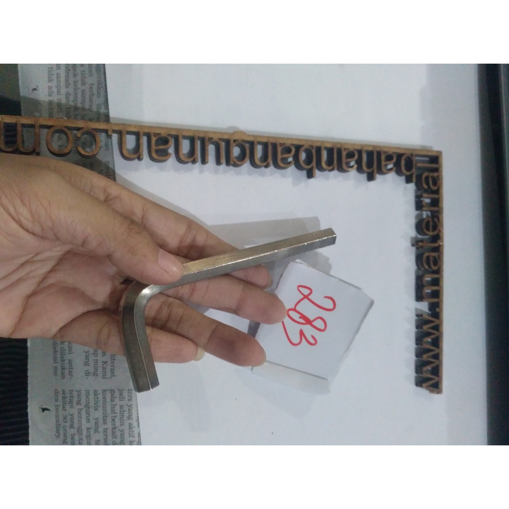 Jual kunci L 8 mm hexagonal hex key wrench pengencang baut bentuk L ...
