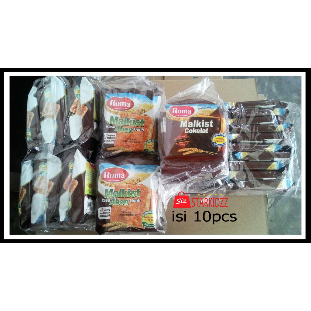 Jual ROMA MALKIST ABON / COKLAT ISI 10PCS BISKUIT ROMA COKELAT ABON ...