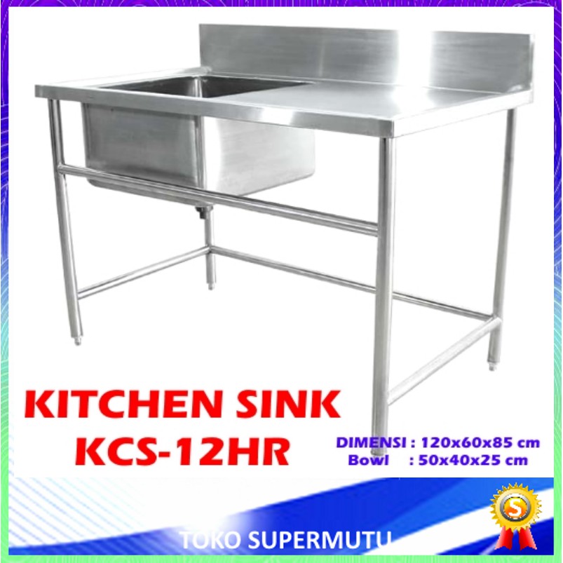 Jual Bak Cuci Piring Restoran KCS-12HR Kitchen Sink Stainless Steel ...