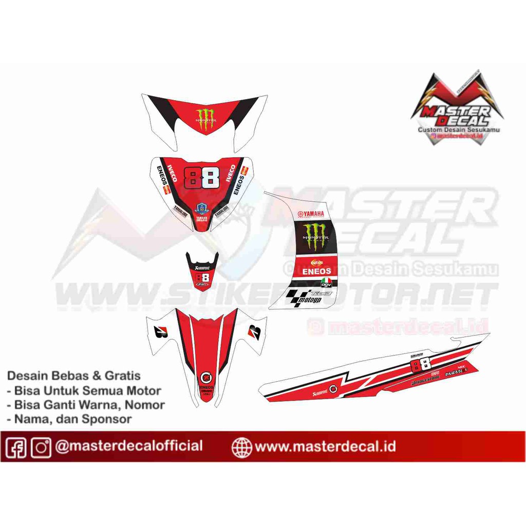 Jual Stiker Decal Motor Vega ZR Motif MotoGP Grade B&A | Shopee Indonesia