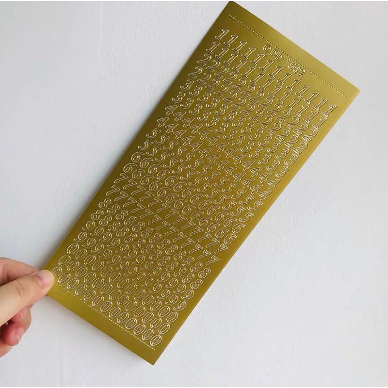 Jual Alphabet Foil Sticker alfabet/huruf/angka/ Gold Silver Stiker ...