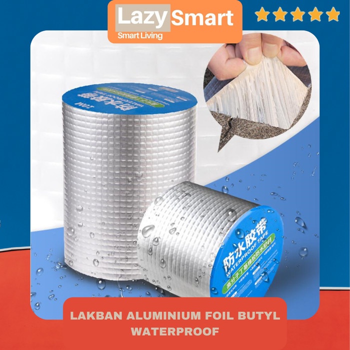 Jual Lakban Aluminium Foil Butyl Tape Anti Air Anti Bocor Waterproof Tape | Shopee Indonesia