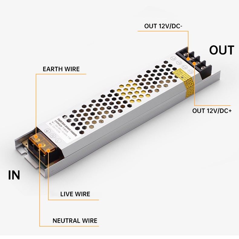 Jual Power Supply Slim 12V 3A 36W / 5A 60W Trafo Indoor Light Box LED ...