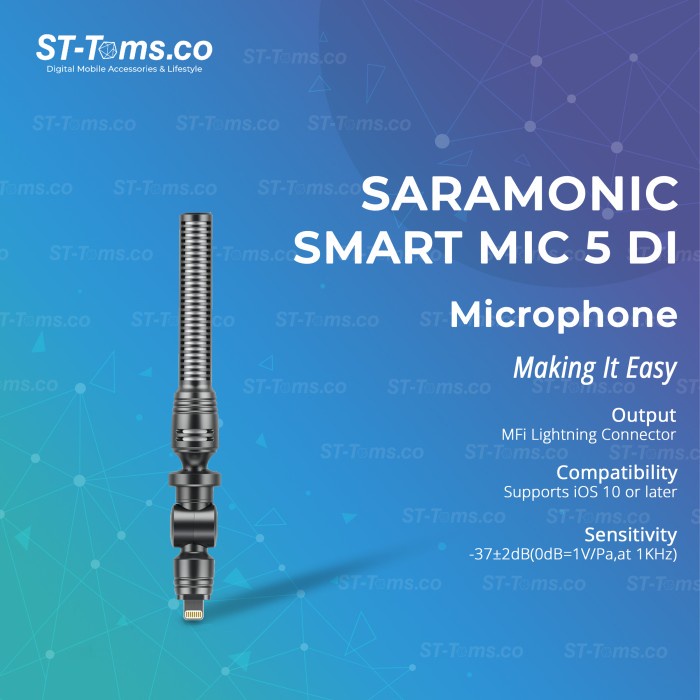 Jual Saramonic Smartmic 5 DI Unidirectional Microphone for Lightning Output | Shopee Indonesia