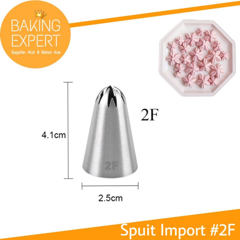 Jual Spuit Import tip 2F bukan Wilton piping buttercream dekorasi kue ...