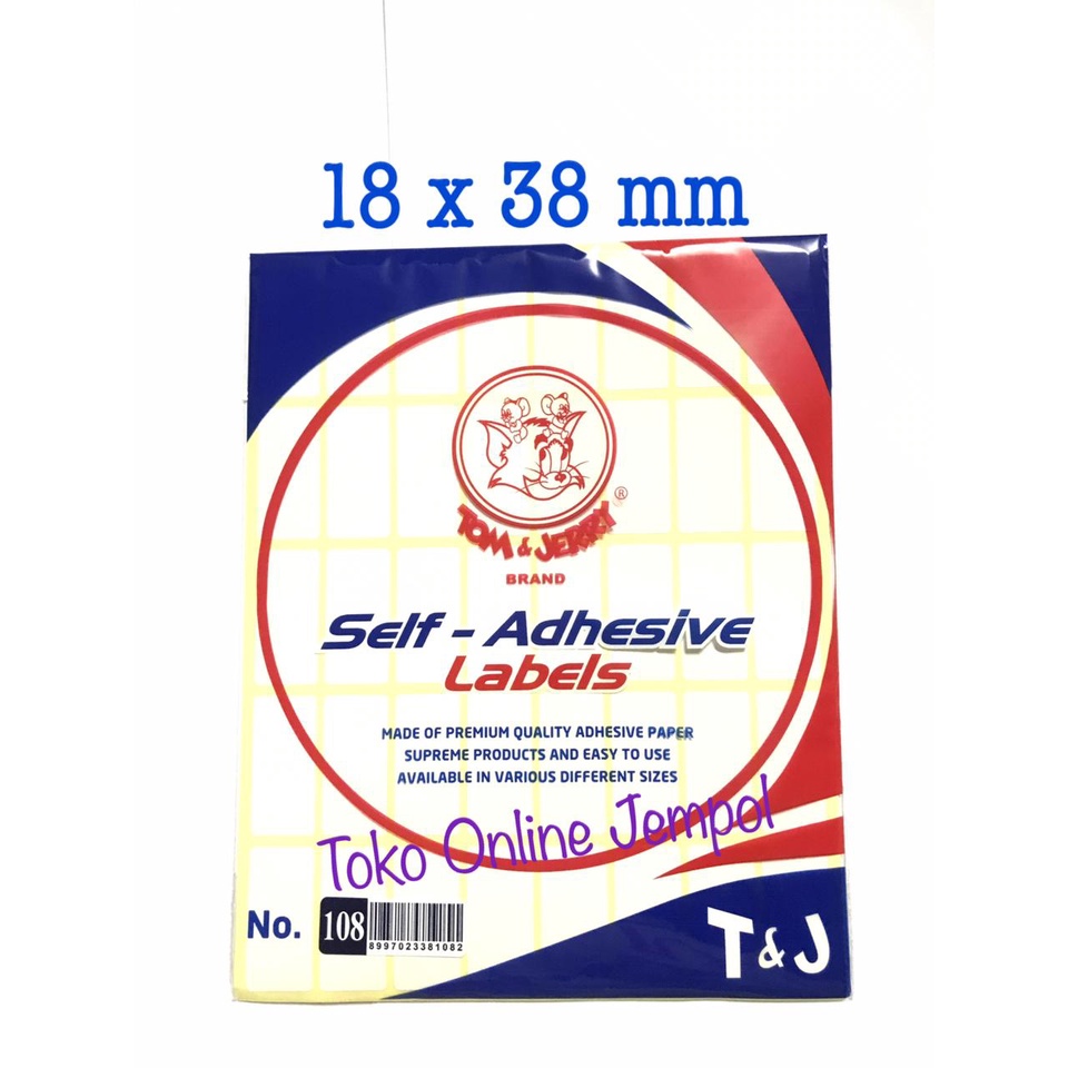 Jual Label 18x38mm no108 Tom and Jerry stiker Tom n Jerry sticker Jeri ...