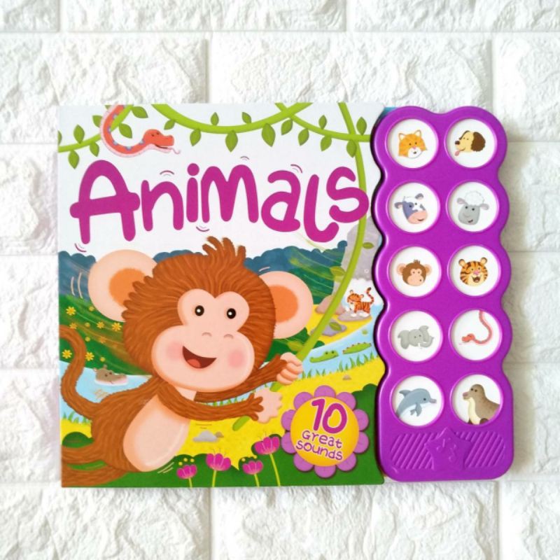 Jual Animals Sound Board Book with 10 Great Animals Sounds | Shopee ...