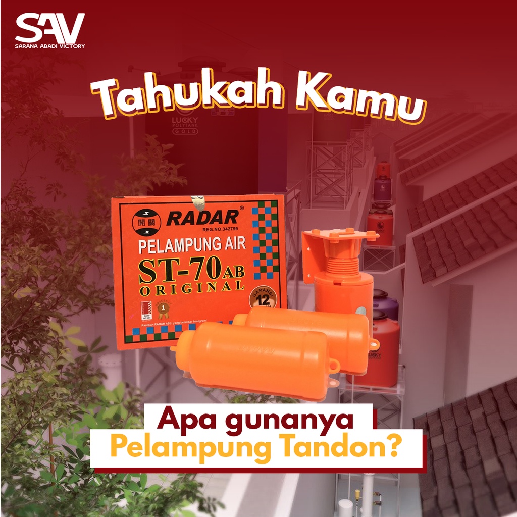 Jual Pelampung Air Tandon Radar ST 70 AB ORIGINAL Orange Biru | Shopee ...