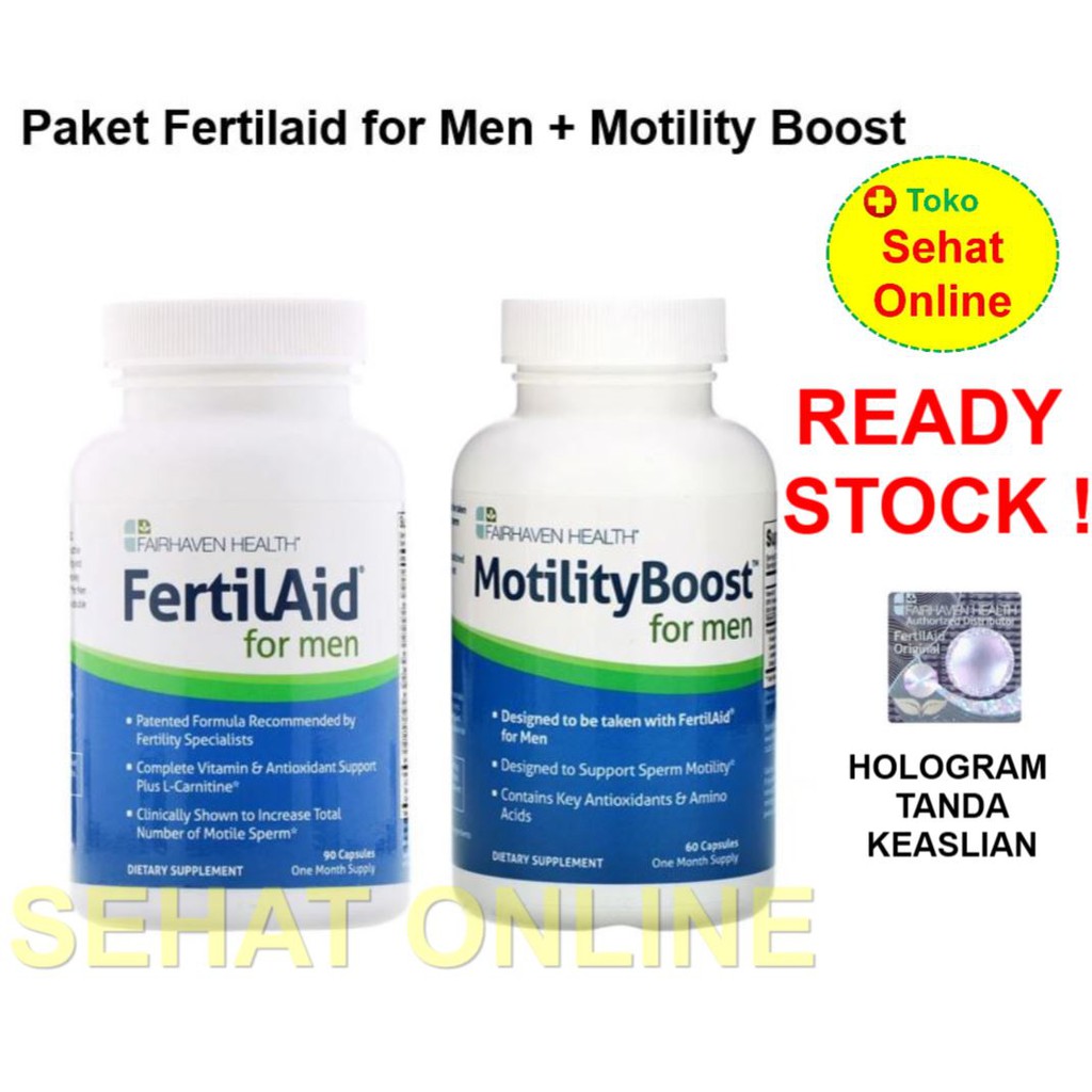 Jual FertilAid for Men 90 Kapsul + Motility Boost 60 Kapsul | Shopee ...