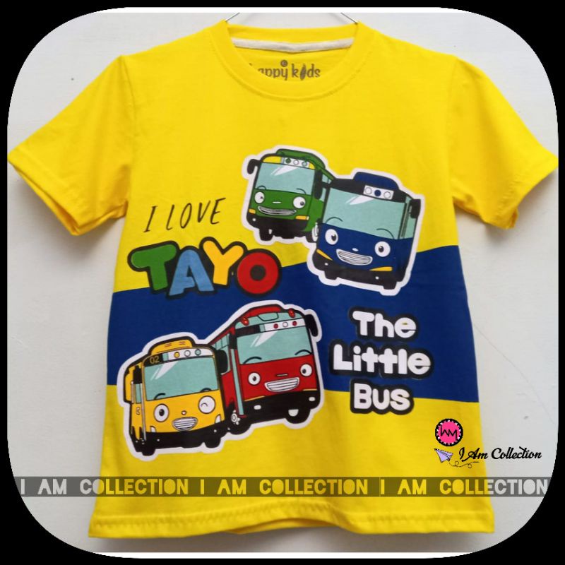 Jual AM | Kaos Anak Happy Kids Kuning TAYO the Little Bus Anak | Shopee ...