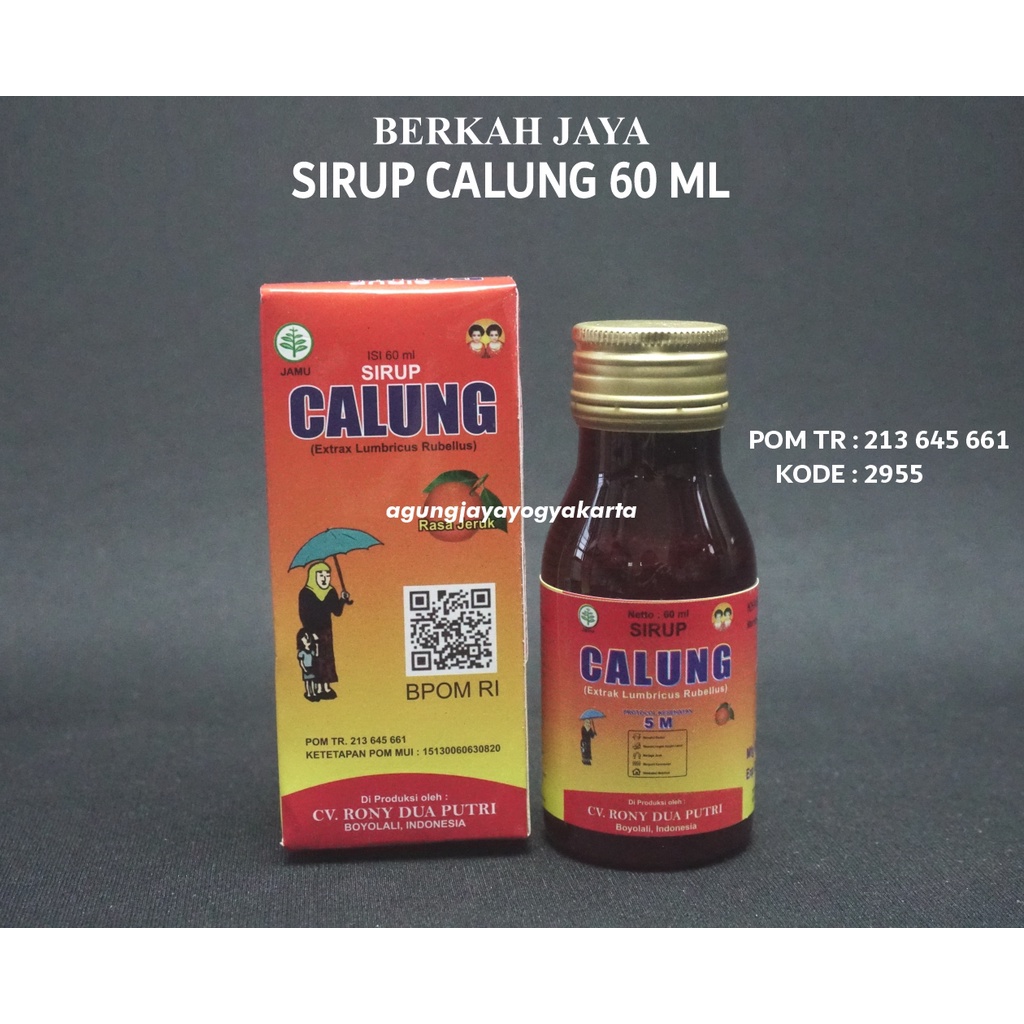 Jual Calung Sirup 60 ml / Obat Sirup Ekstrak Cacing / Sirup Penurun ...