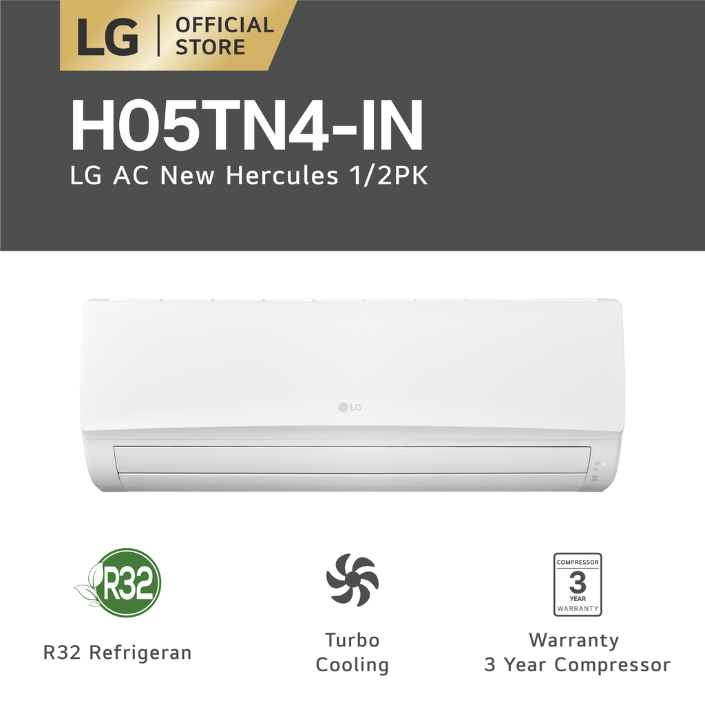 Jual LG Air Conditioner / AC 1/2pk - New Hercules Fast Cooling - Eco ...