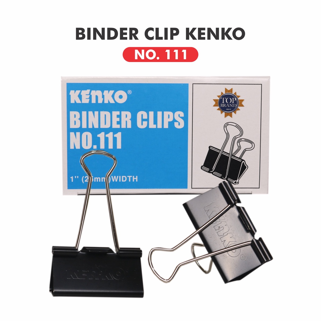Jual Binder Clips Kenko Penjepit Kertas Hitam Ukuran 105 107 111 155 ...