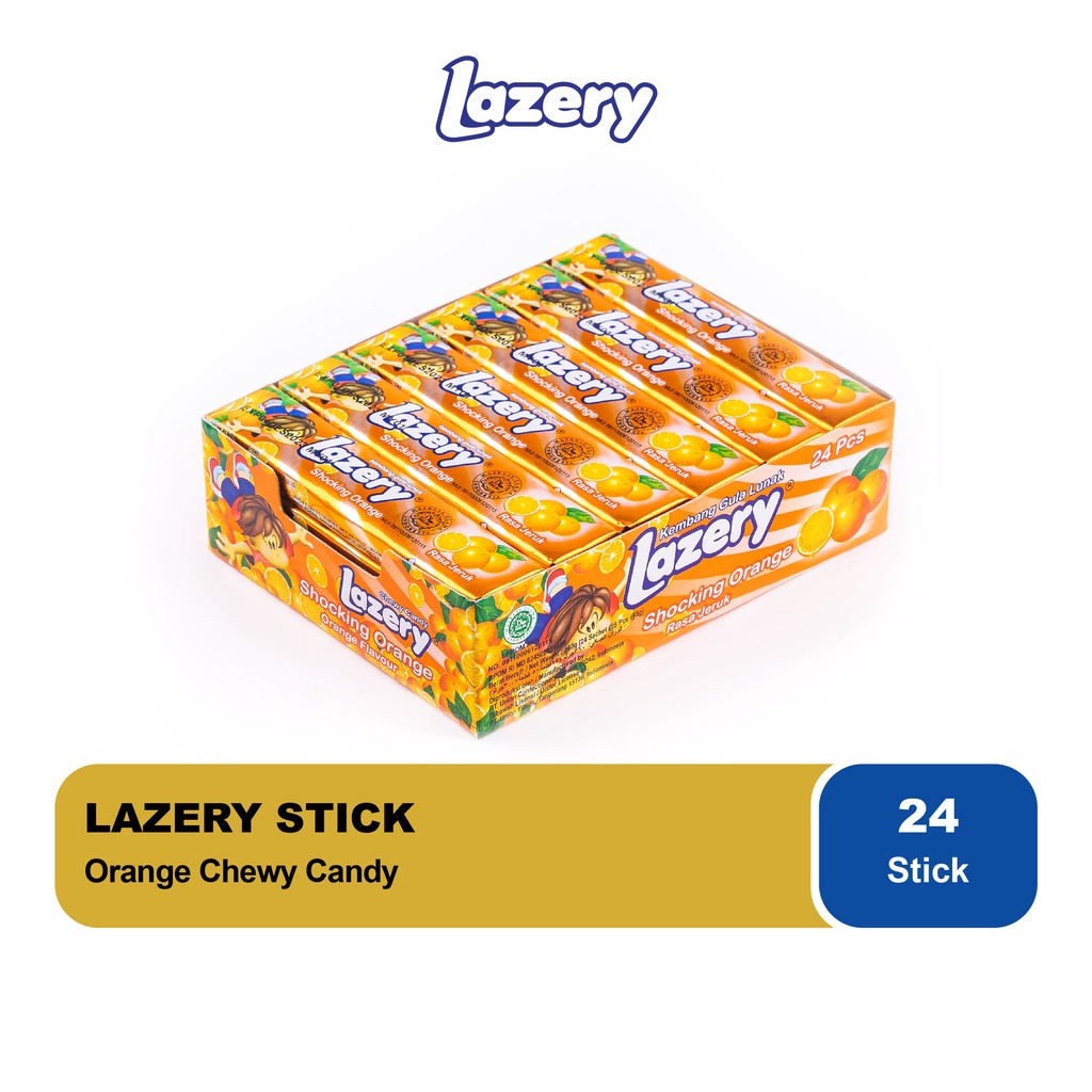 Jual Permen Lazery Stik Jeruk 24 Stik - Lazery Stick Orange Candy ...