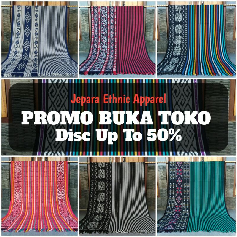 Jual Kain Tenun Etnik Jepara Motif Lurik Tenun Blanket Jepara Murah Kain Tenun Troso Jepara ...