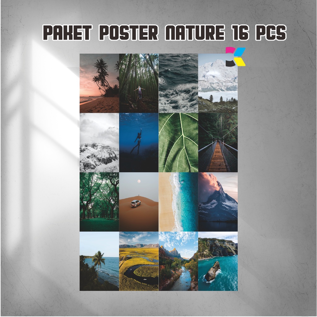 Jual Cetak Poster Dinding Nature Print Poster Alam Hiasan Dinding 16 ...