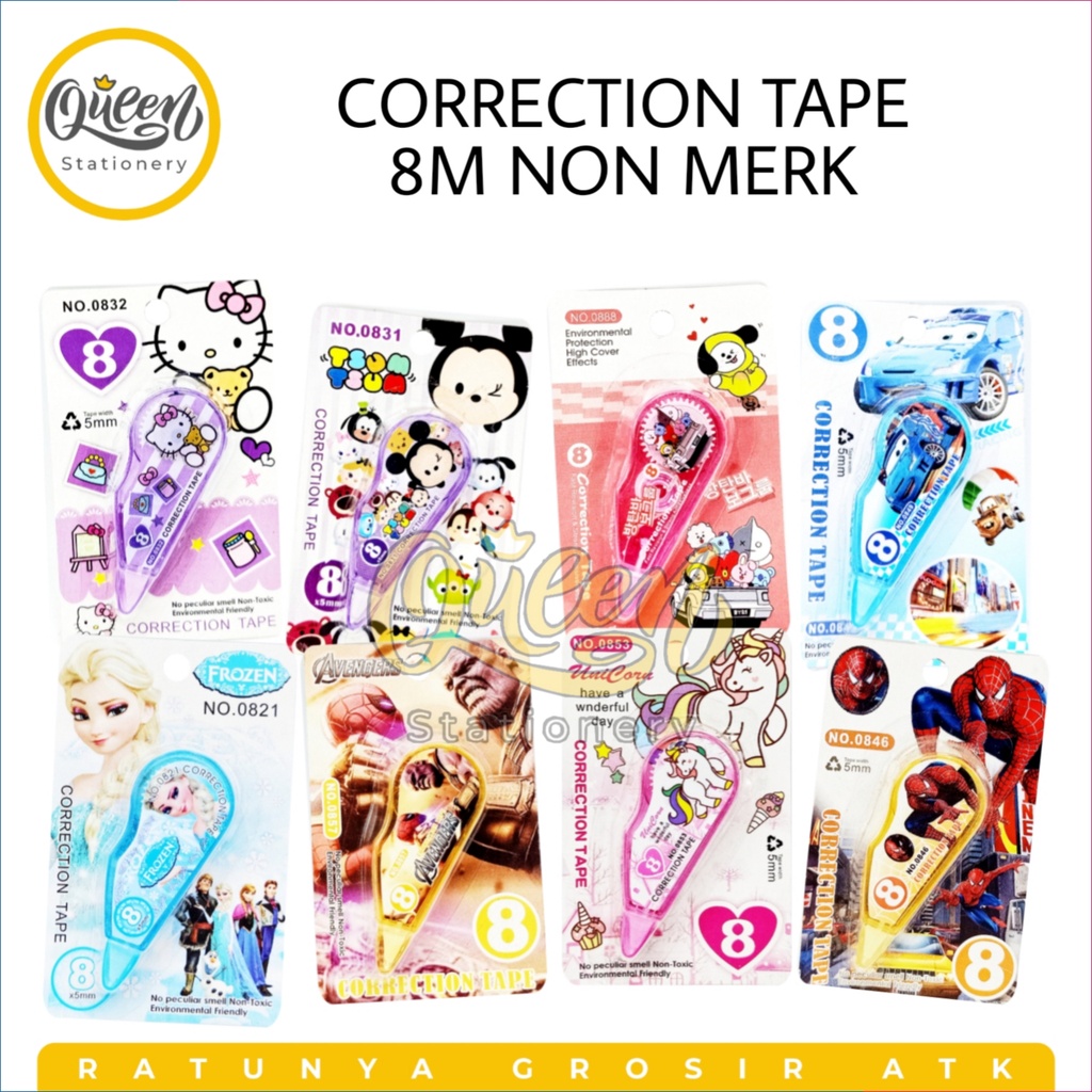 Jual 1 PCS TIP EX KARAKTER / TIP X GAMBAR / CORRECTION TAPE 8M NON MERK ...