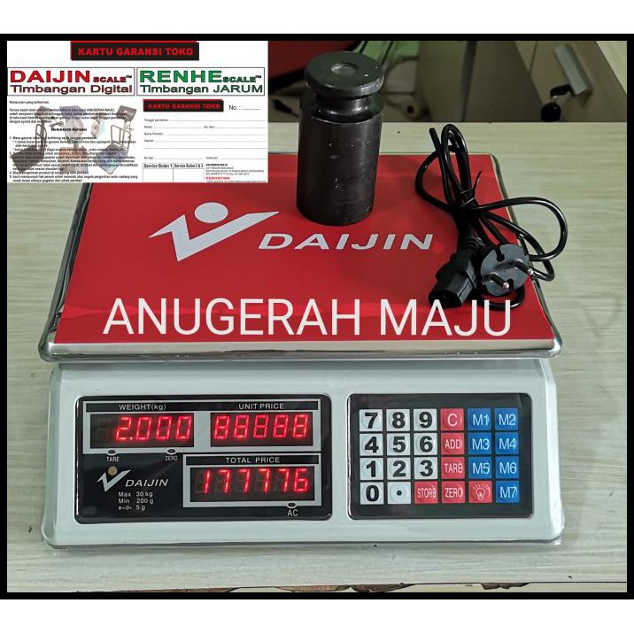 Jual Timbangan Digital Meja Laundry Barang Buah Sembako Daijin 30 Kg | Shopee Indonesia