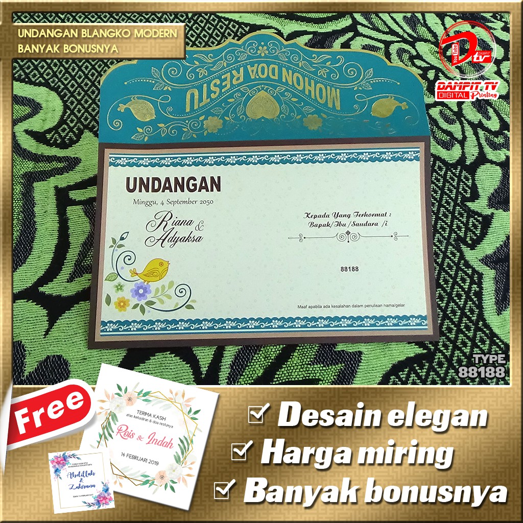 Jual TERLARIS Undangan Pernikahan Istimewa Proses Cepat Banyak Bonusnya ...