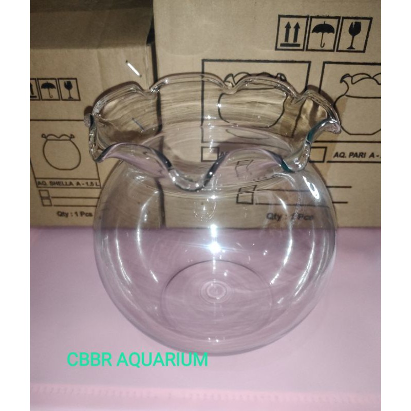 Jual aquarium bulat aquarium bulat fishball 1,5 L DLX | Shopee Indonesia